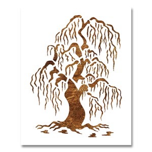 Weeping Willow Tree Stencil Reusable Color, Draw, & Paint Custom ...