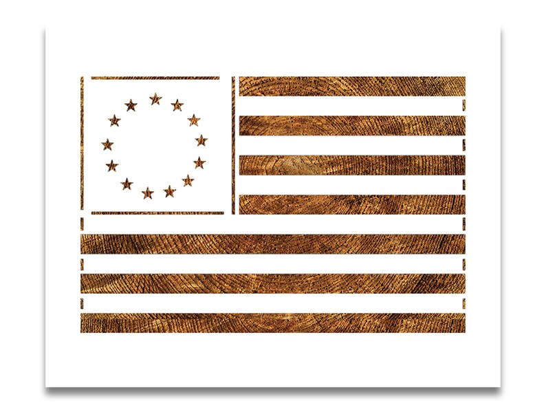 Betsy Ross Flag Stencil Reusable Color Draw & Paint - Etsy