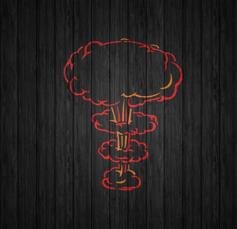 Nuclear Explosion Stencil Bomb Stencil Reusable Color - Etsy