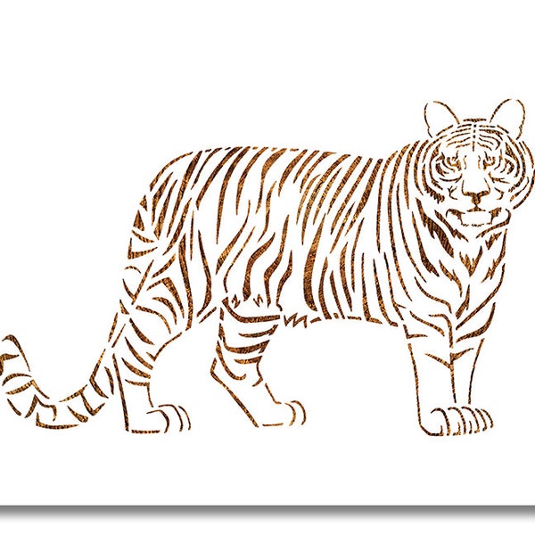 Tiger Stencil Etsy