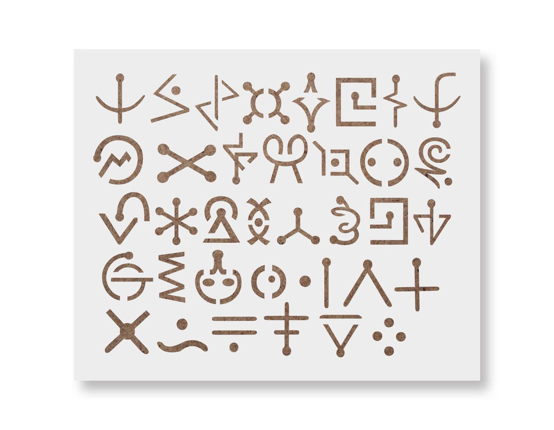 Alien Font Stencil Reusable Alphabet Color, Draw, & Paint Custom ...