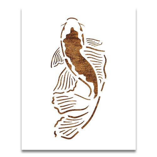 Koi Fish Stencil Reusable Color Draw & Paint Stencil - Etsy