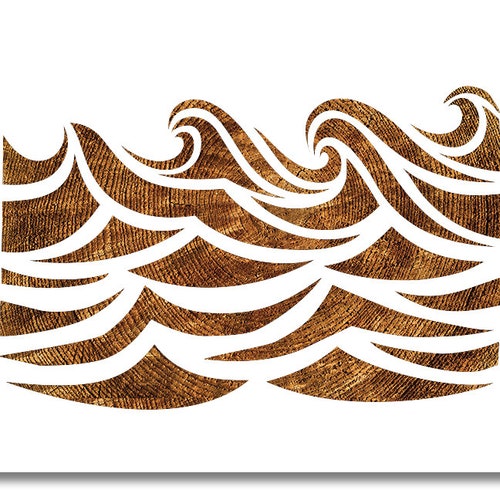 Ocean Waves Stencil Reusable Color Draw & Paint Custom Sea | Etsy