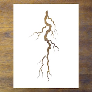 Lightning Strike Stencil Lightning Bolt Stencil Reusable | Etsy