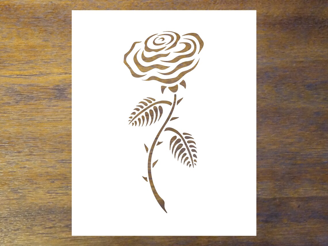 Rose Stencil Reusable Color Draw & Paint Custom Stencil | Etsy