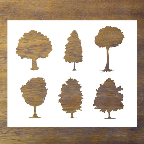 Trees Stencil Reusable Color Draw & Paint Stencil - Etsy