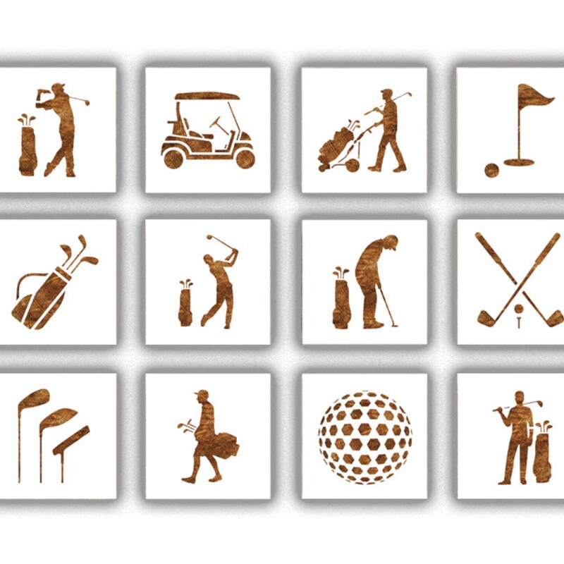 Golf Reusable Stencils - Etsy
