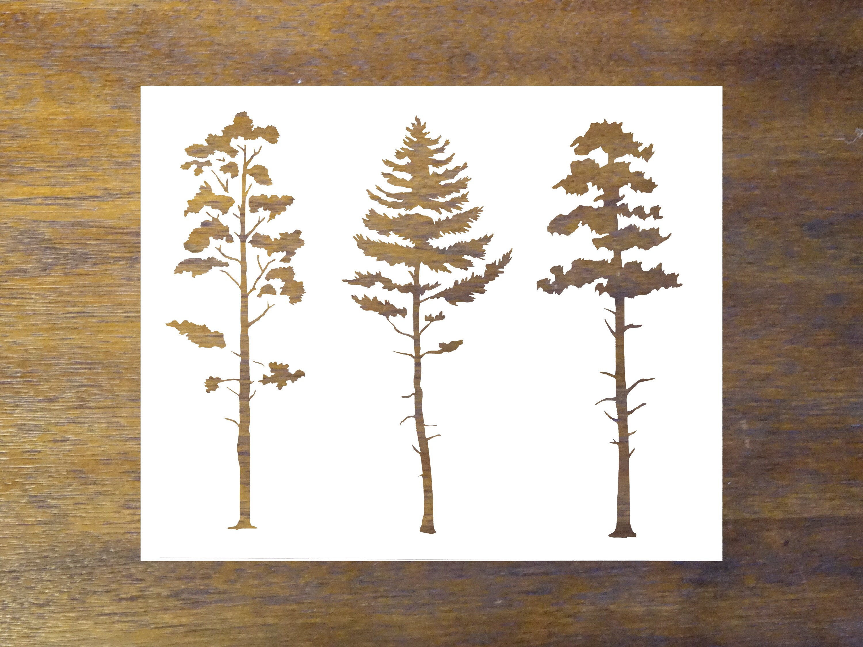 Pine Tree Reusable Color Draw & Paint Stencil | Etsy
