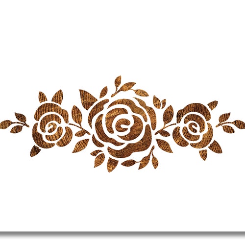 Rose Stencil Reusable Color Draw Paint Custom Stencil Art - Etsy