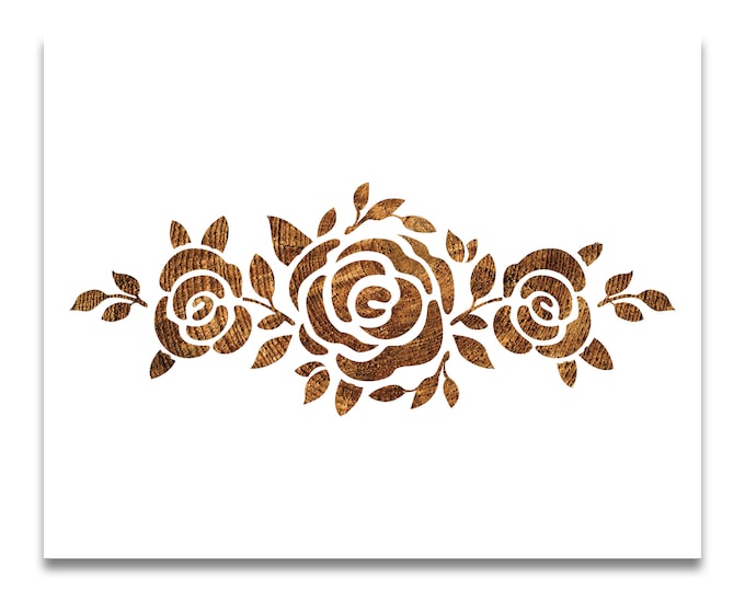 Rose Stencil Reusable Color, Draw, Paint Custom Stencil Art - Etsy