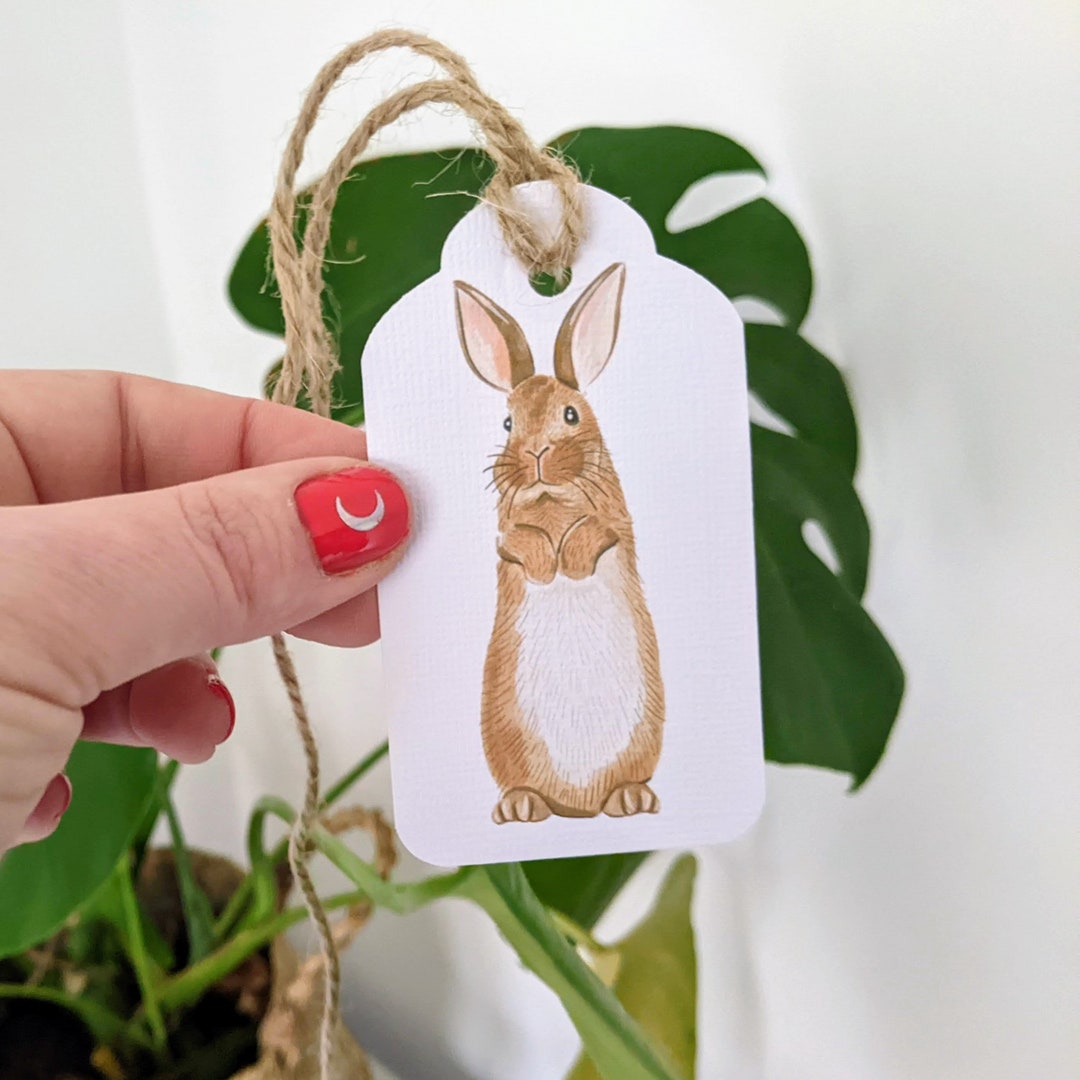 Whimsical Bunny Rabbit Gift Tags Cute Addition to Your Gift Wrapping ...