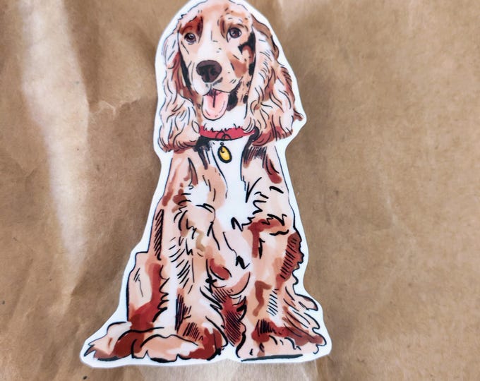 American Cocker Spaniel Sticker || Chibi Puppy Dog, Vinyl, Hand Drawn ...