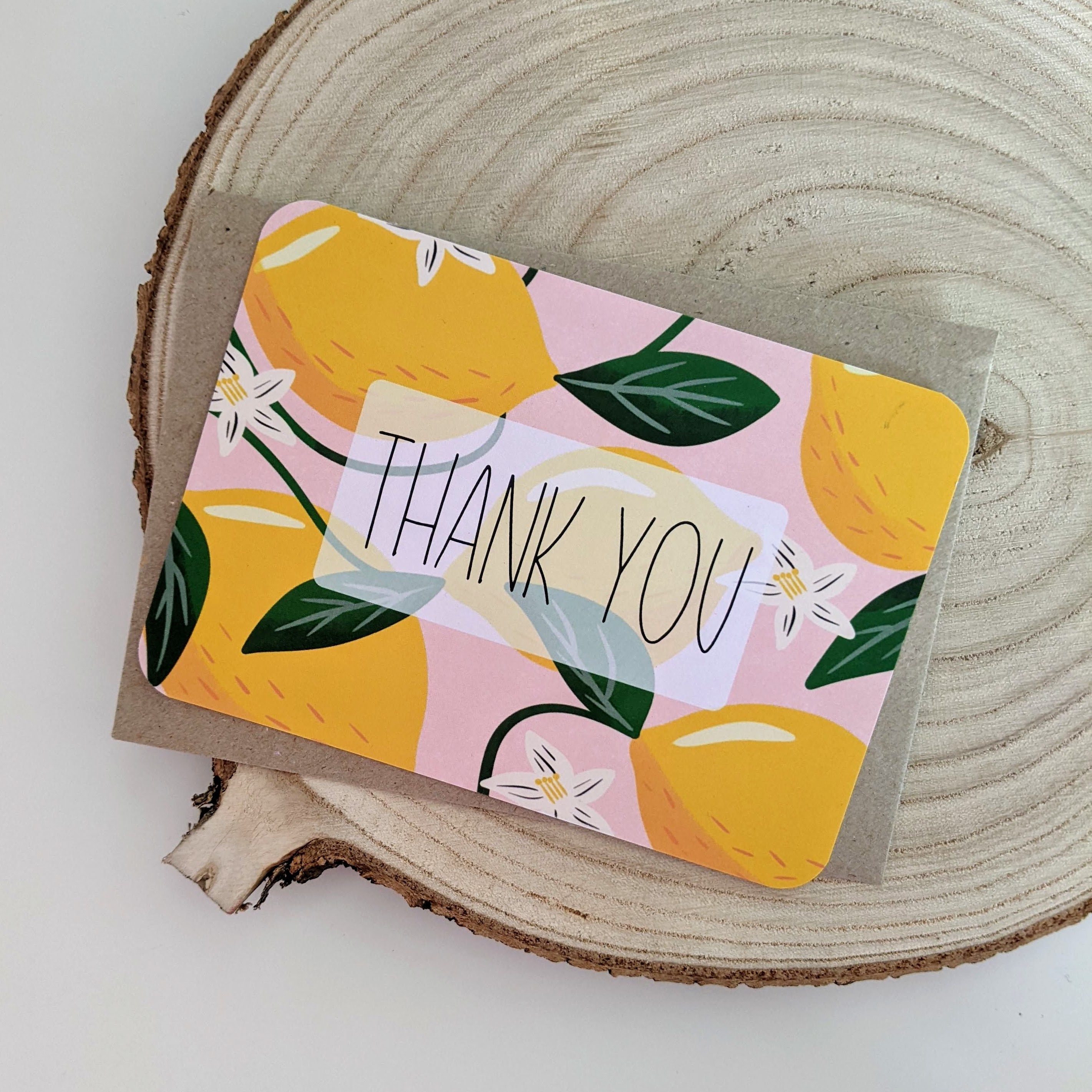 Lemon Thank You Cards With Envelopes - Etsy