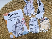 Black Otter Bunny Sticker Cute Printed Vinyl Rabbit Sticker - Etsy