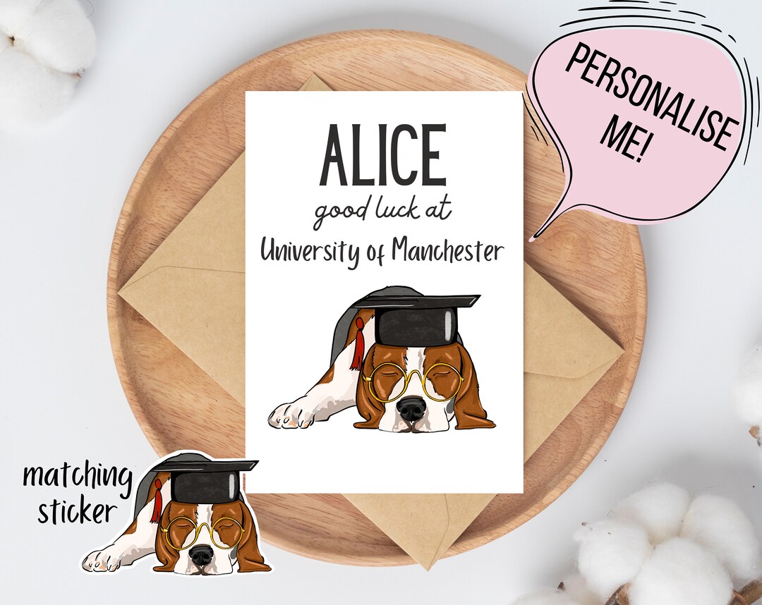 Beagle Dog School Good Luck Card - Etsy