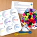 A Pom-pom Color Sorting Sensory Activity for Young Children, Small ...