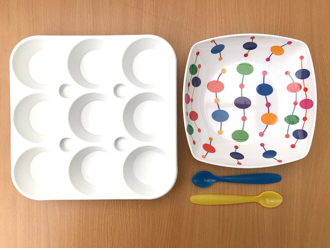 A Pom-pom Color Sorting Sensory Activity for Young Children, Small ...