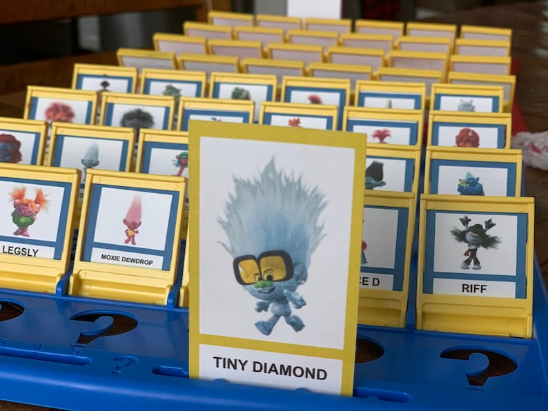 Trolls Movie Guess Who Game, Printable Character Cards (digital ...