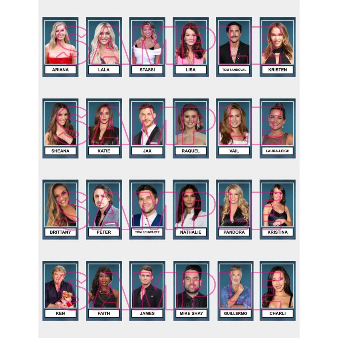 Vanderpump Rules guess Who Printable Fun Party Game for Adults Unique ...