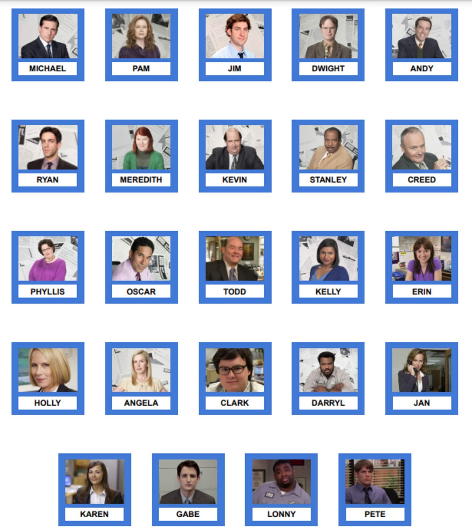 Guess Who the Office Edition DIY Guess Who - Etsy