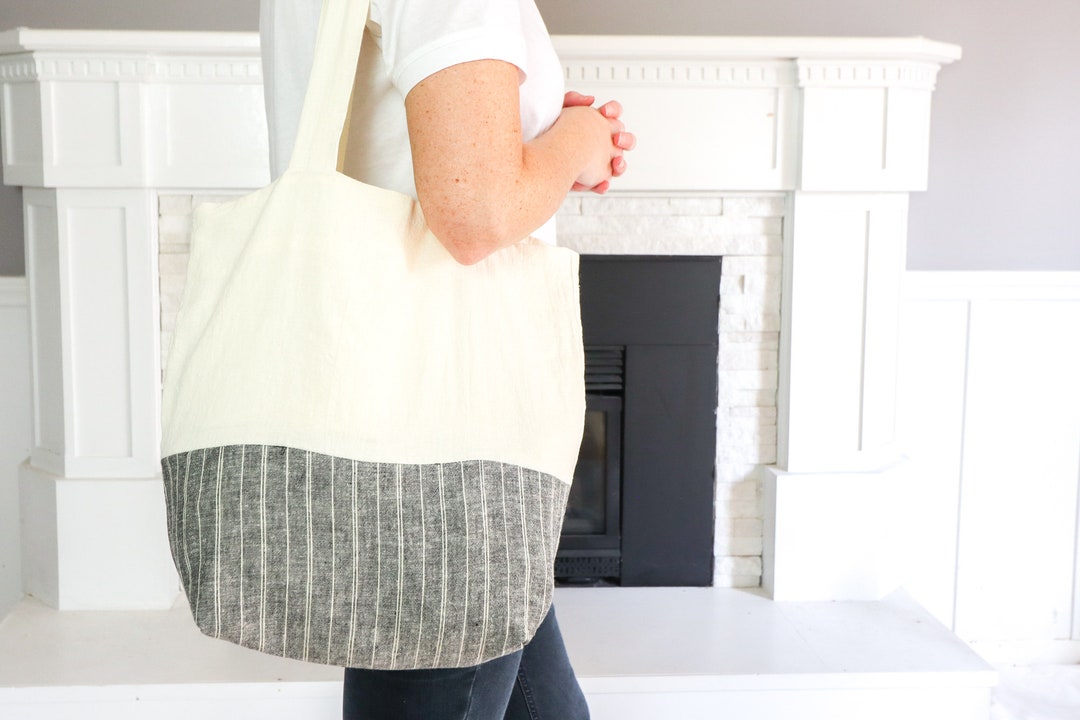 Organic Cotton Tote Bag for Women | Eco-friendly Handmade Casual Two ...
