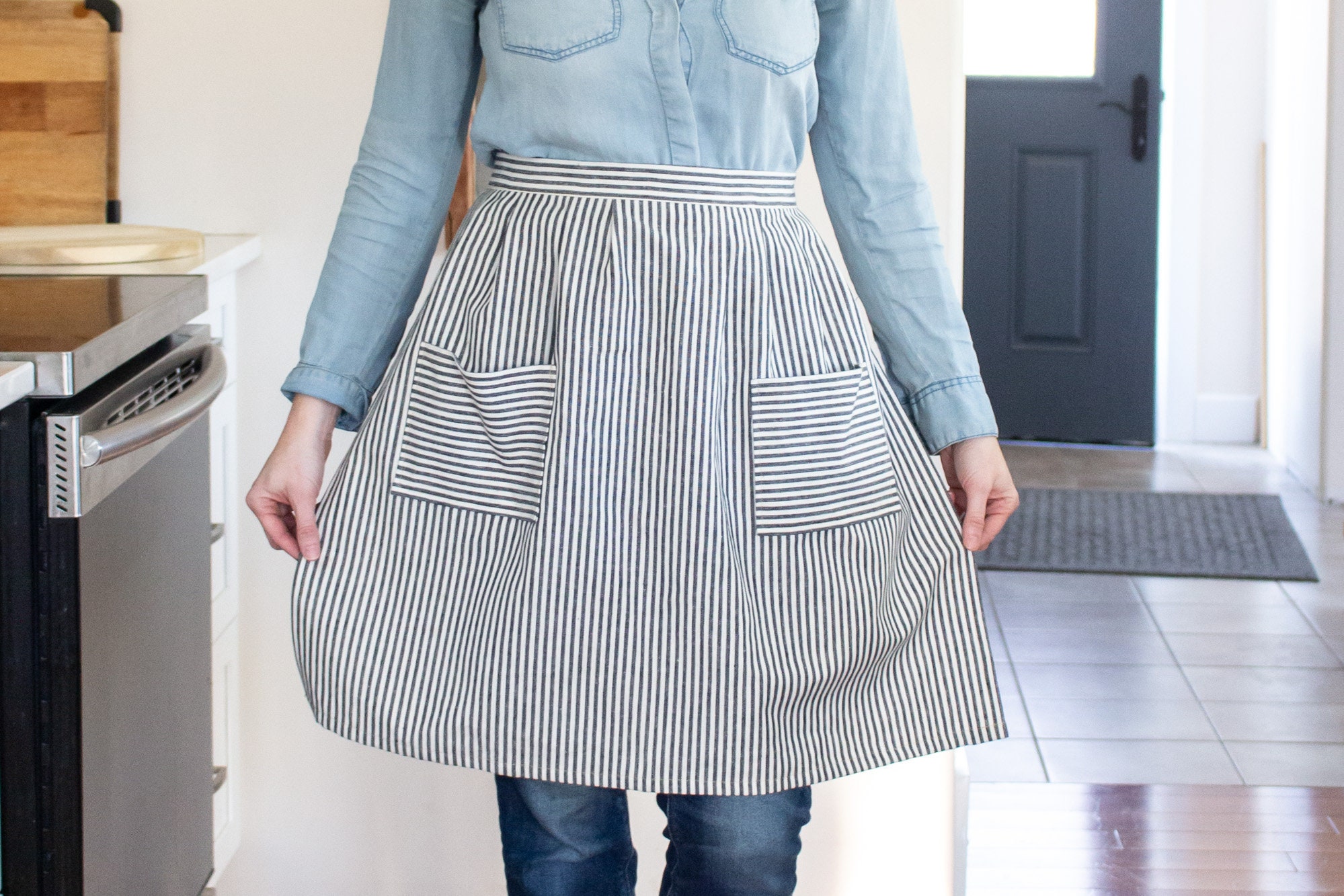 Pleated Half Apron | Women's Kitchen Apron | Made in Canada ...