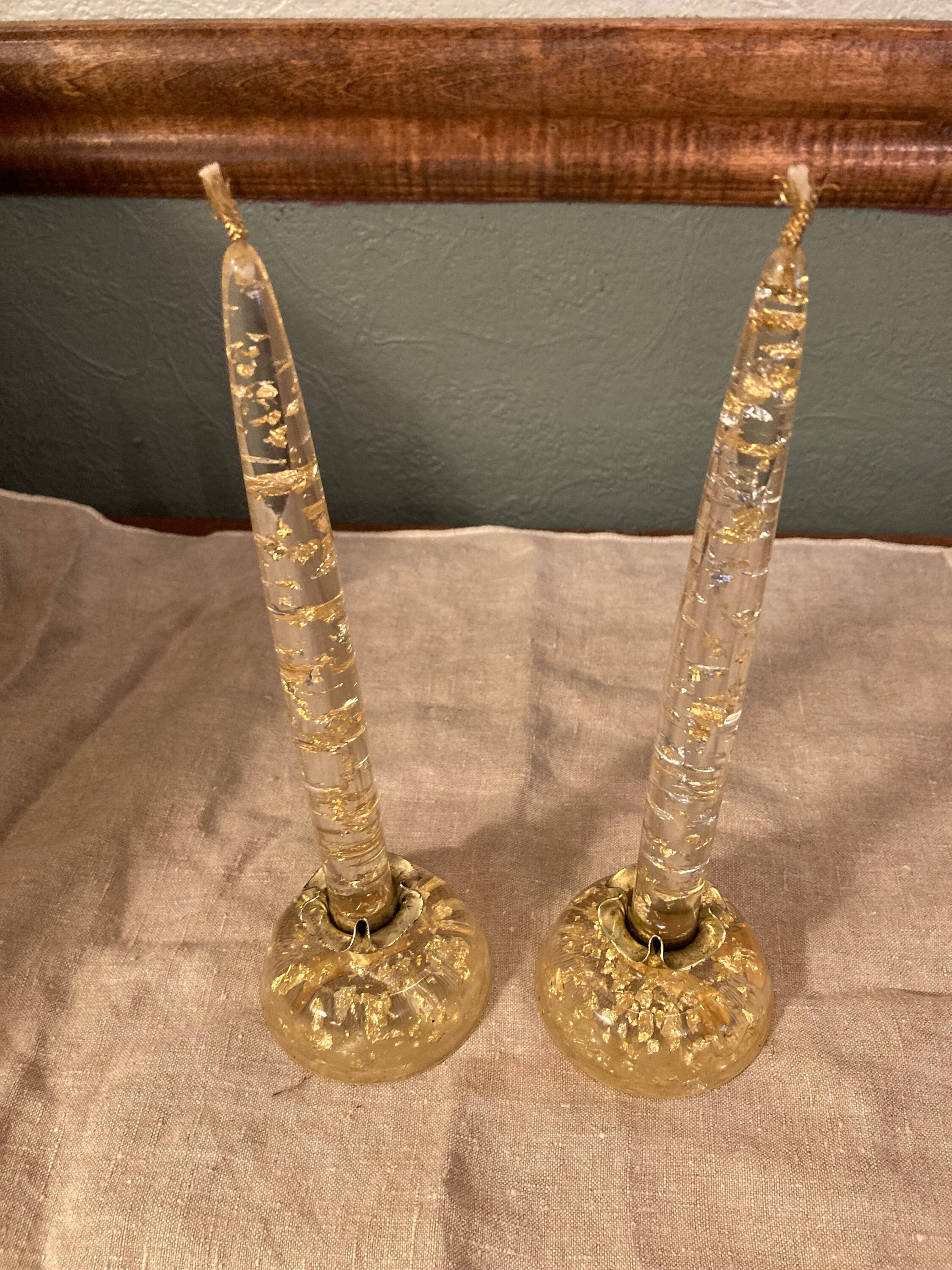 Vintage Lucite Candles With Matching Candlestick Holders - Etsy