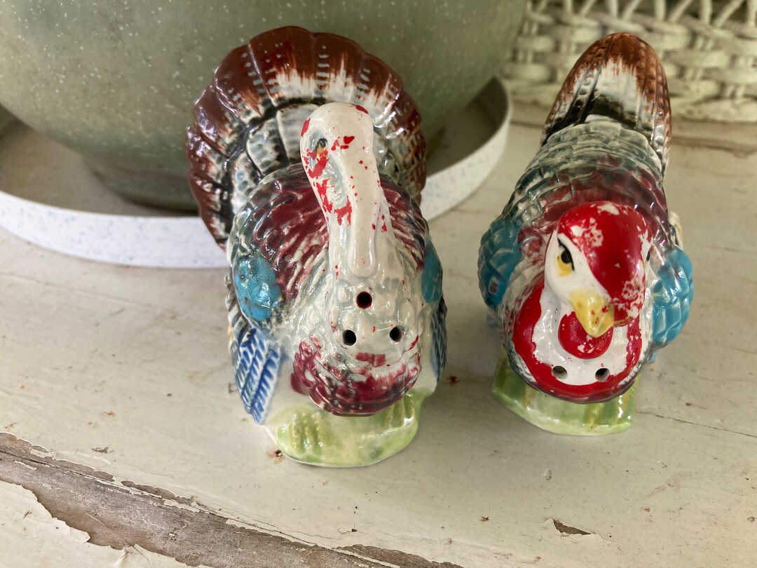 Vintage Turkey Salt and Pepper Shakers - Etsy