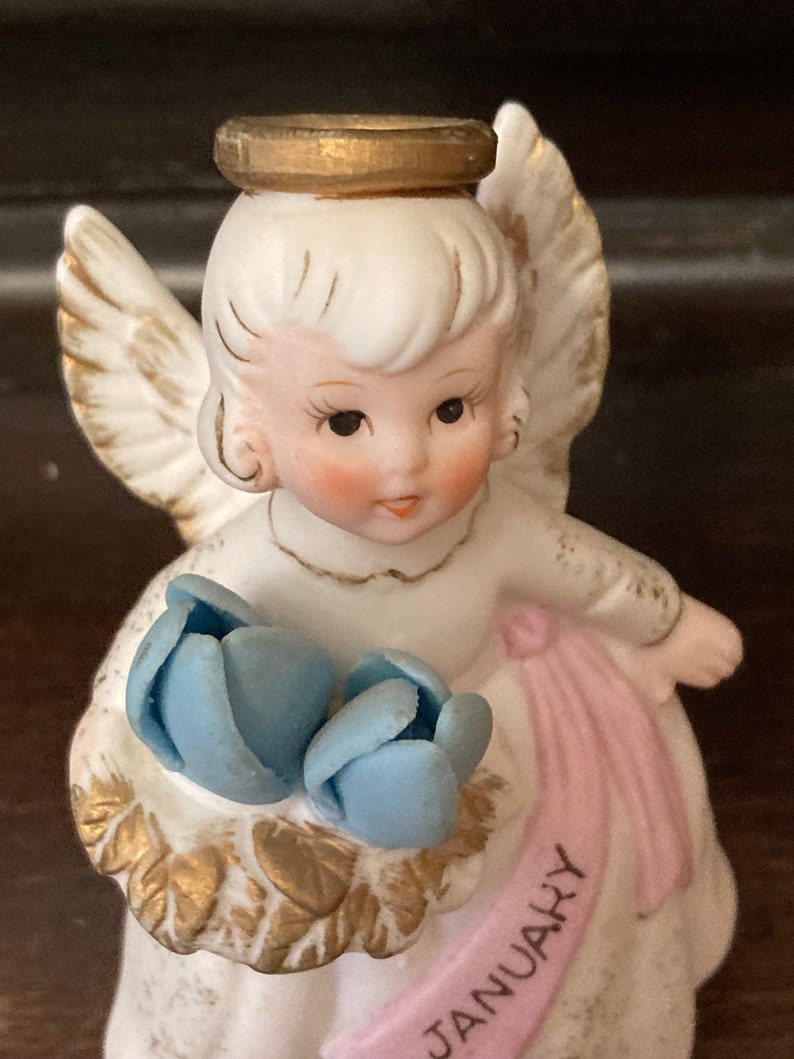 1950s Lefton January Angel of the Month With Original Sticker - Etsy