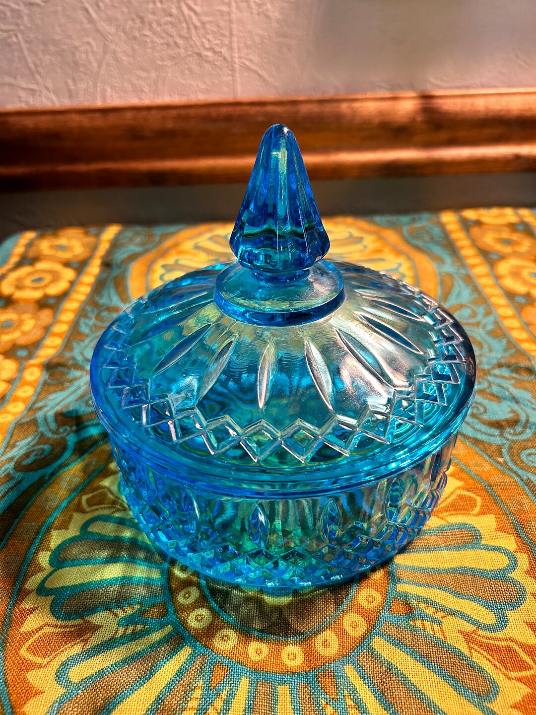 Vintage Indiana Glass Blue Princess Candy Dush - Etsy