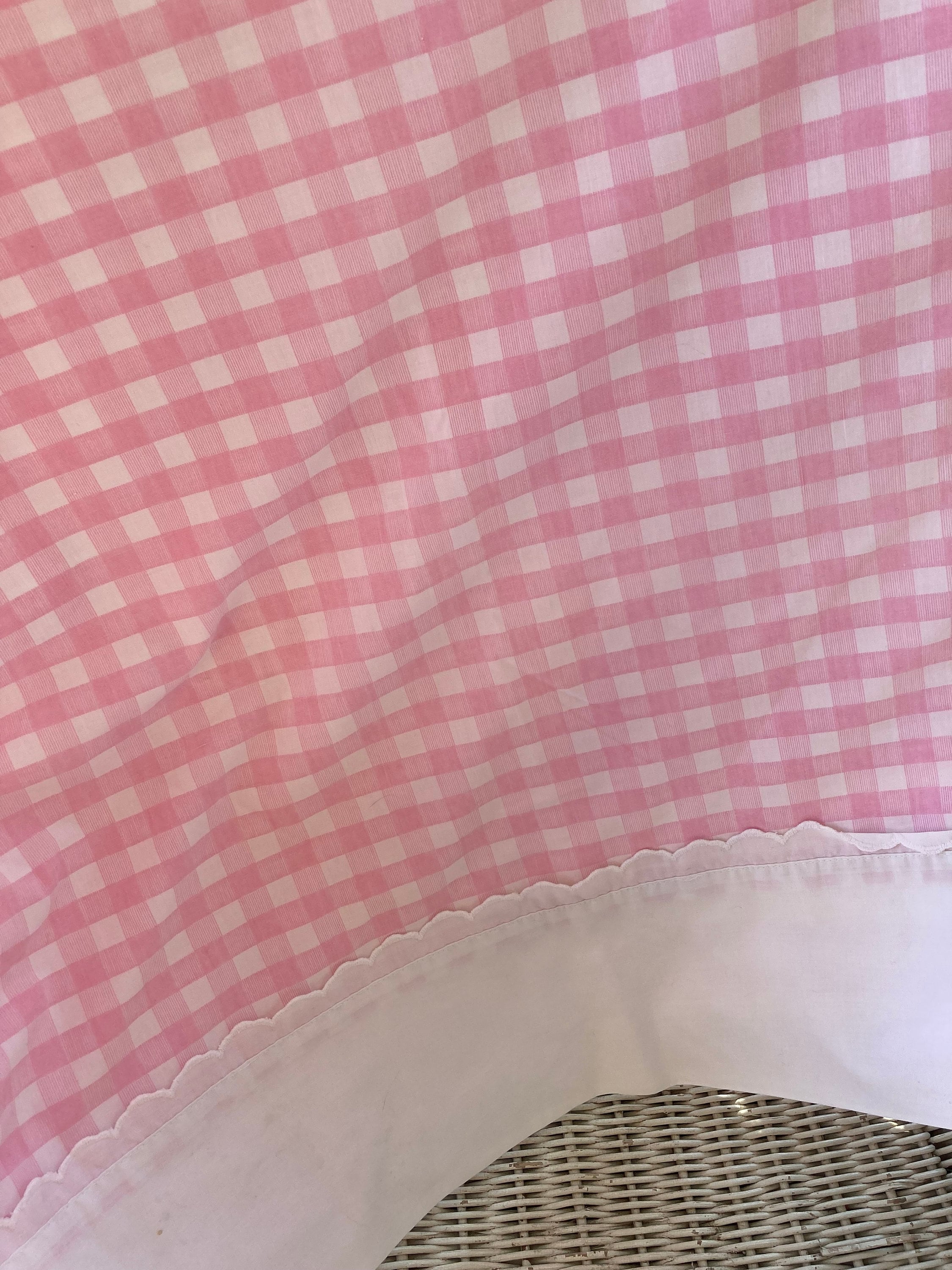 Vintage Pink Gingham Full Size Sheet - Etsy