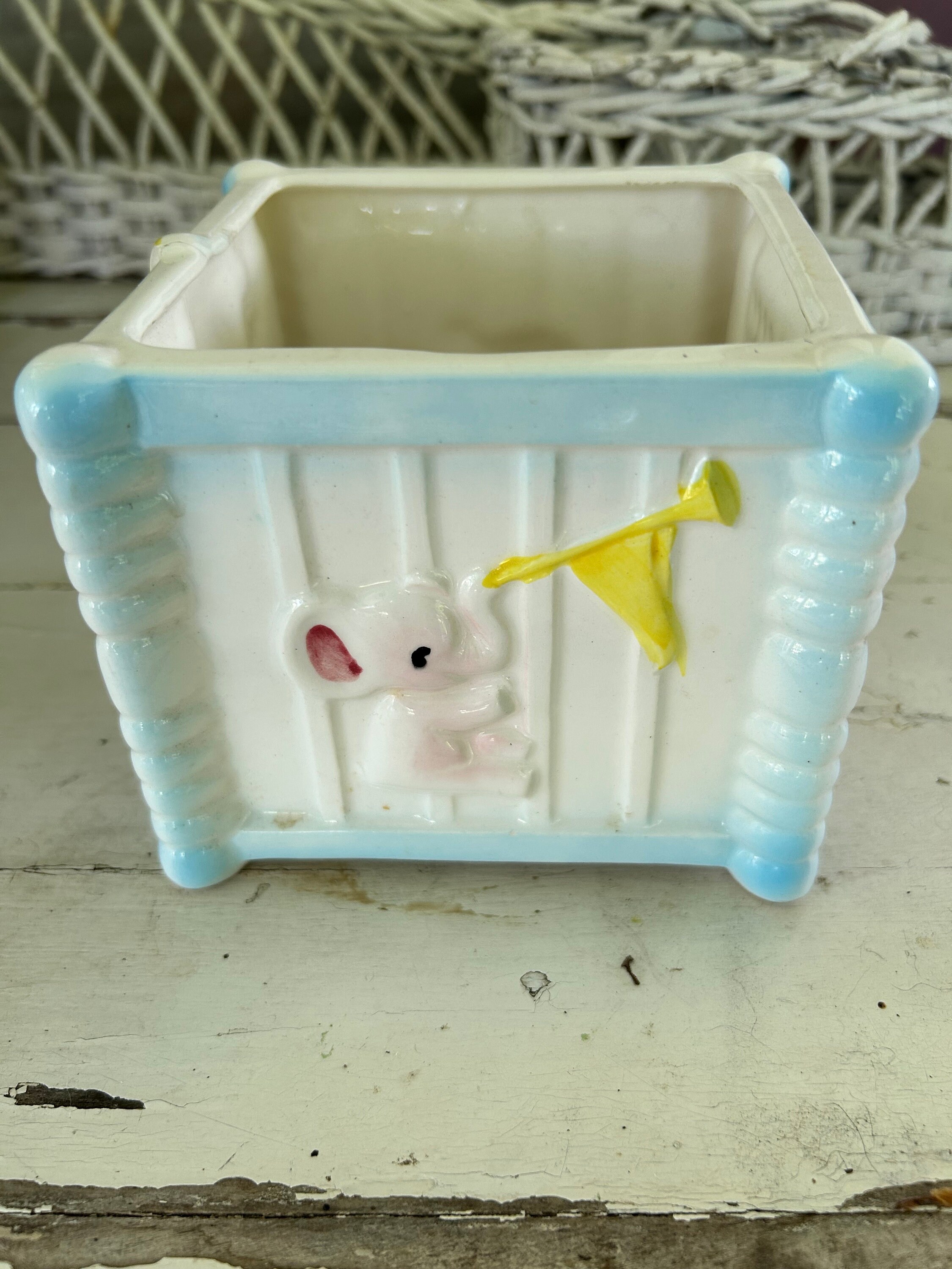 Vintage Rubens Baby Block Planter in Excellent Condition - Etsy