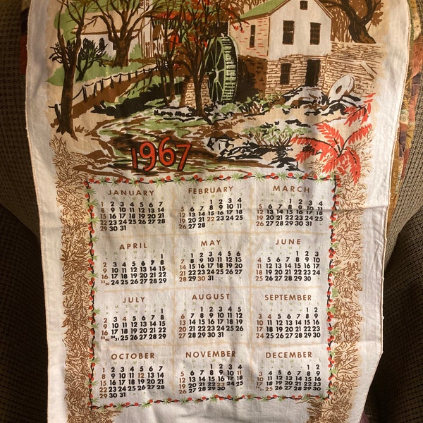 Tea Towel Calendar - Etsy