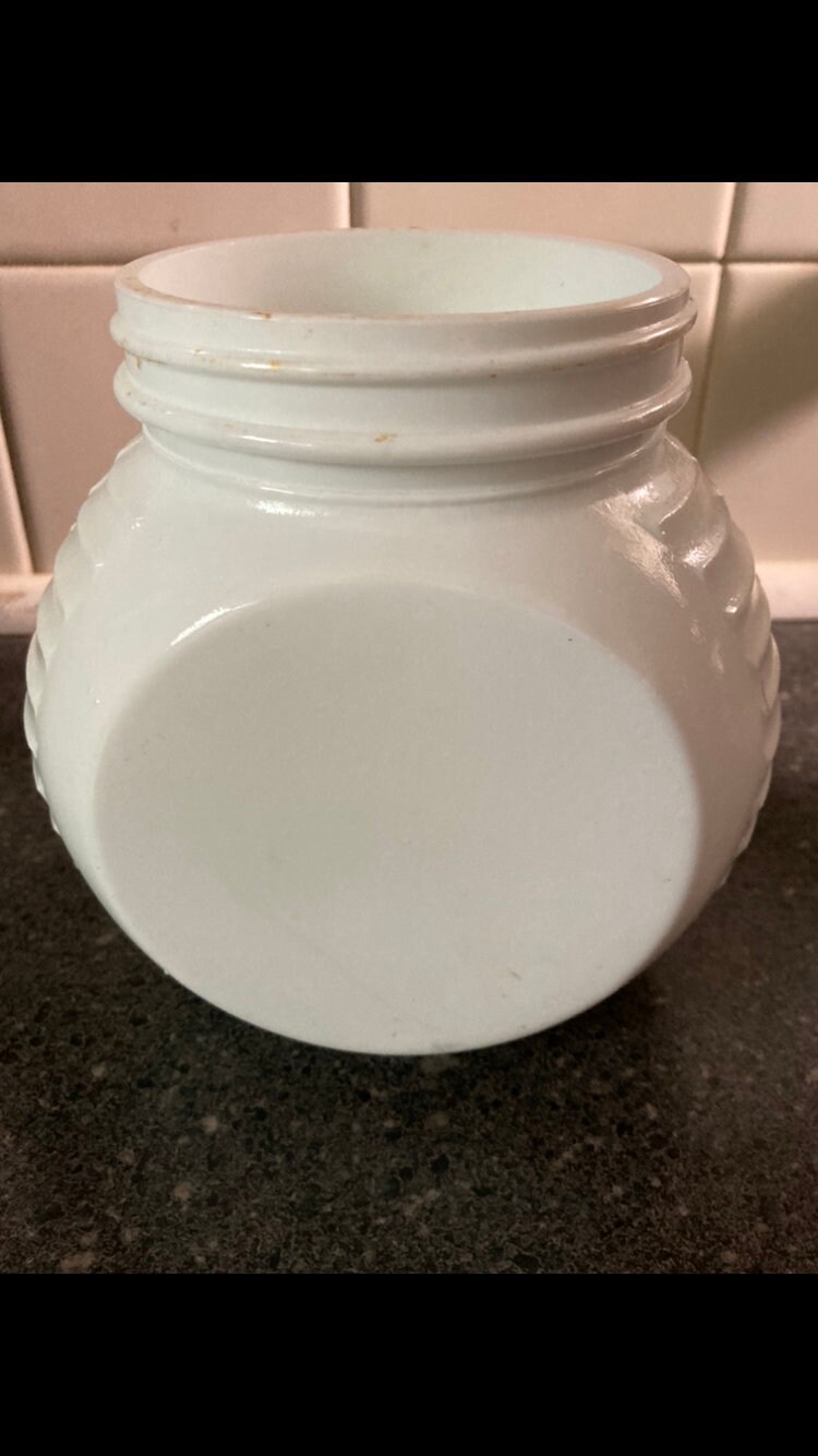 Anchor Hocking Grease Jar With Art Deco Design - Etsy