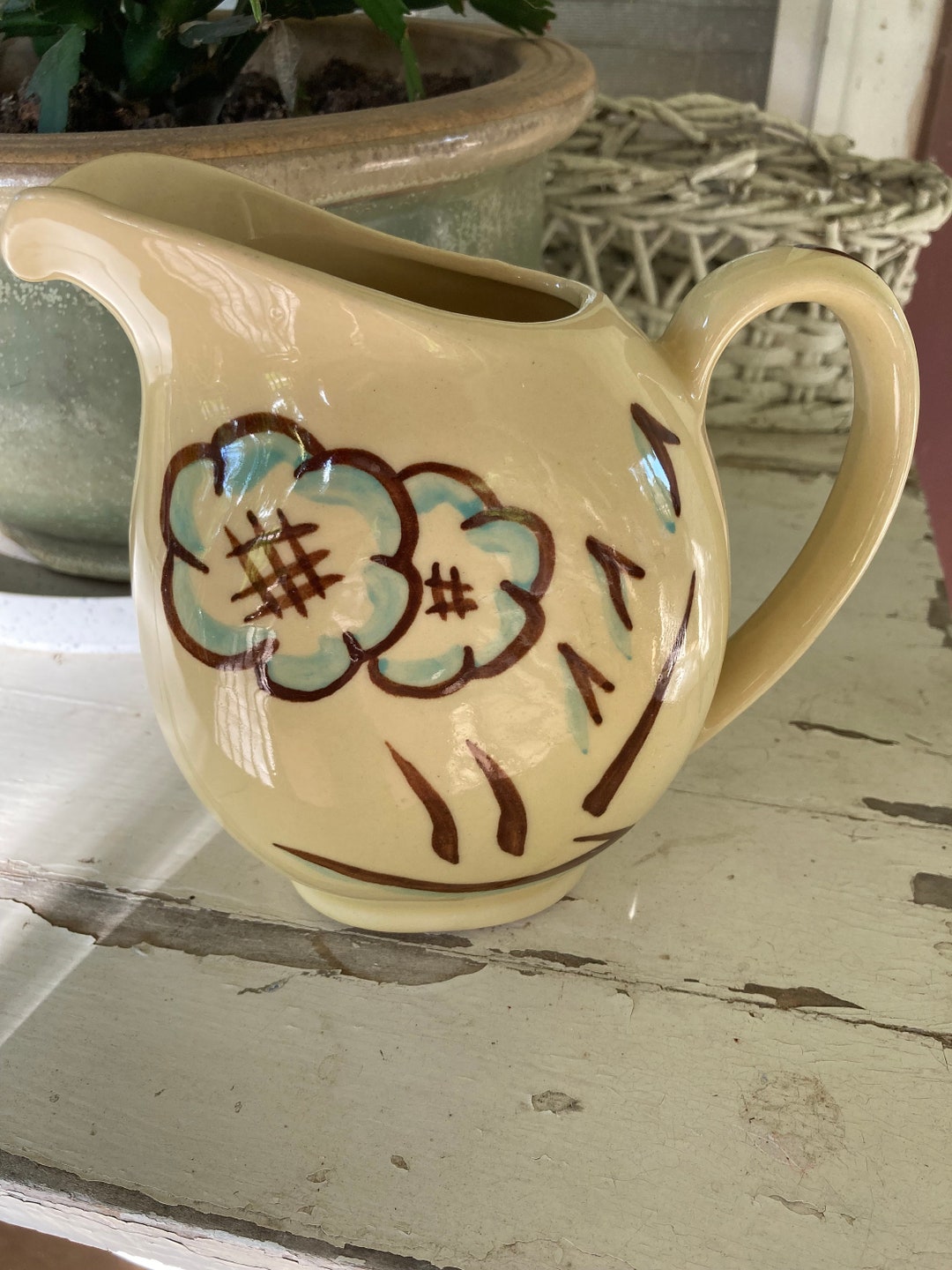 Shawnee Pottery Cornflower Milk Pitcher - Etsy