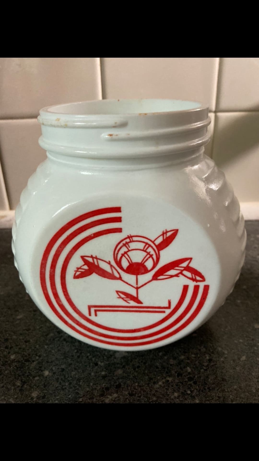 Anchor Hocking Grease Jar With Art Deco Design - Etsy