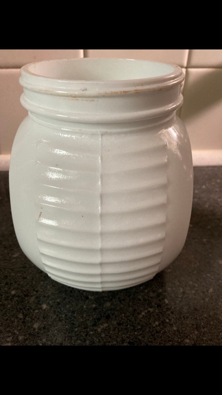 Anchor Hocking Grease Jar With Art Deco Design - Etsy