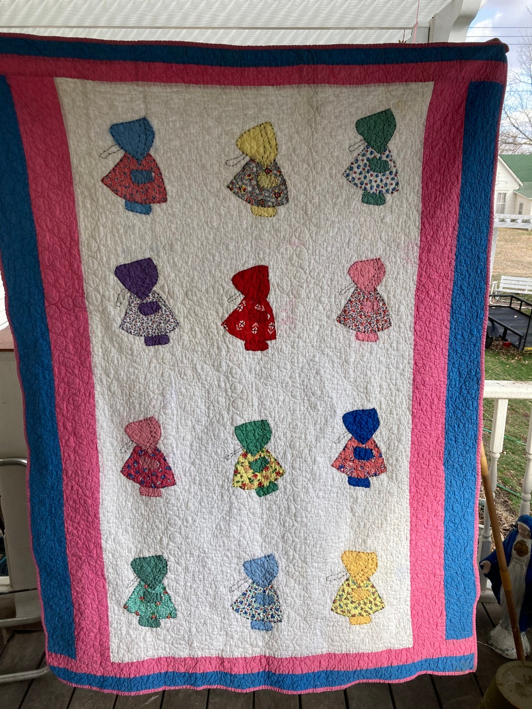 1930’s Print Sun Bonnet Sue Quilt - Etsy