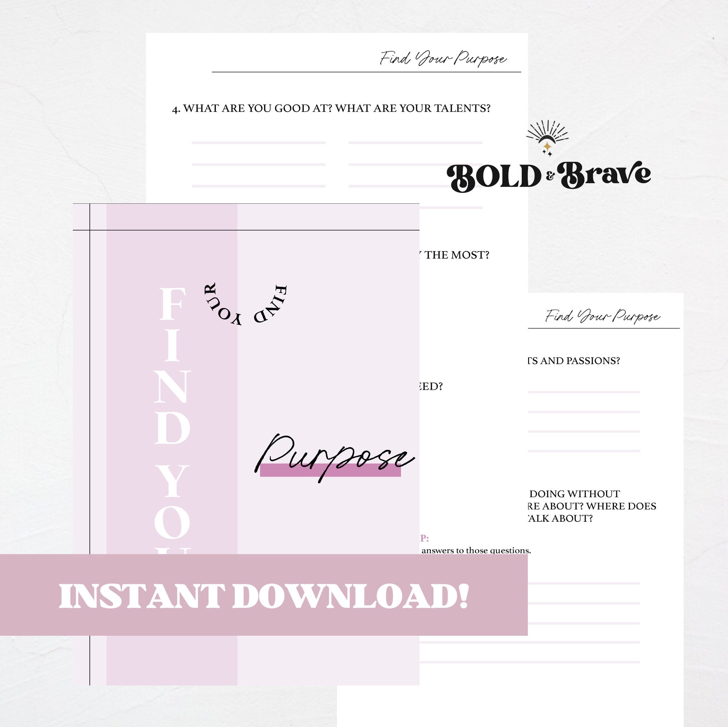 Find Your Purpose - Worksheet | Find Your Passion | Workbook ...