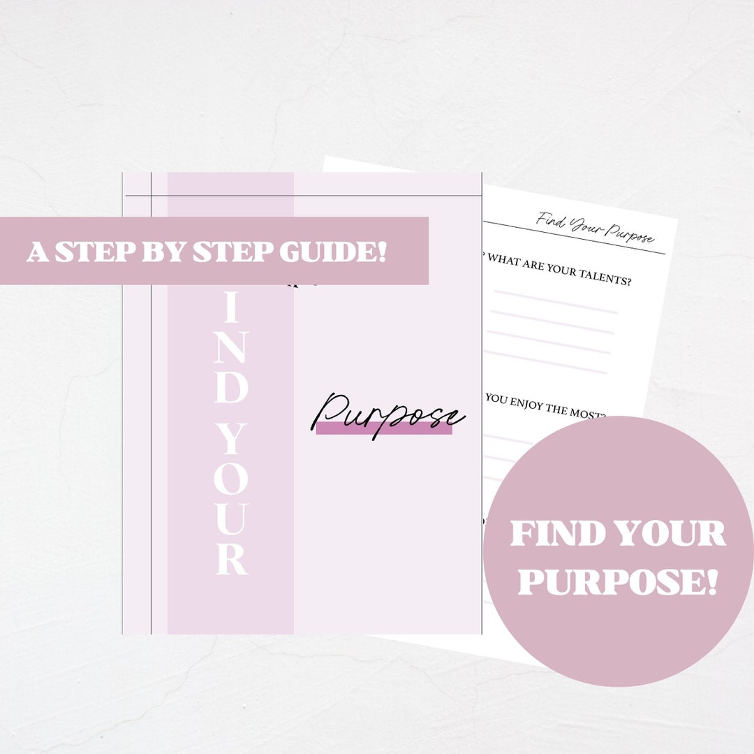Find Your Purpose - Worksheet | Find Your Passion | Workbook ...