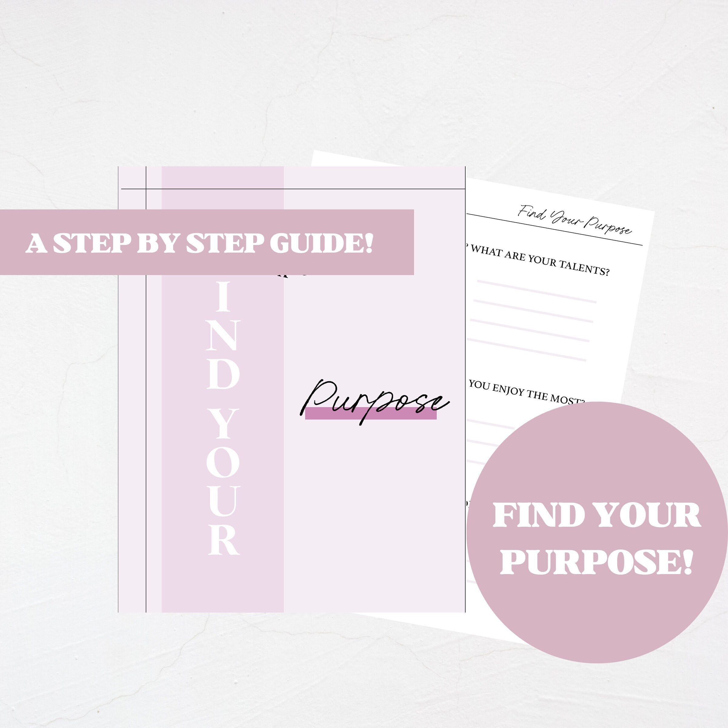 Find Your Purpose - Worksheet | Find Your Passion | Workbook ...
