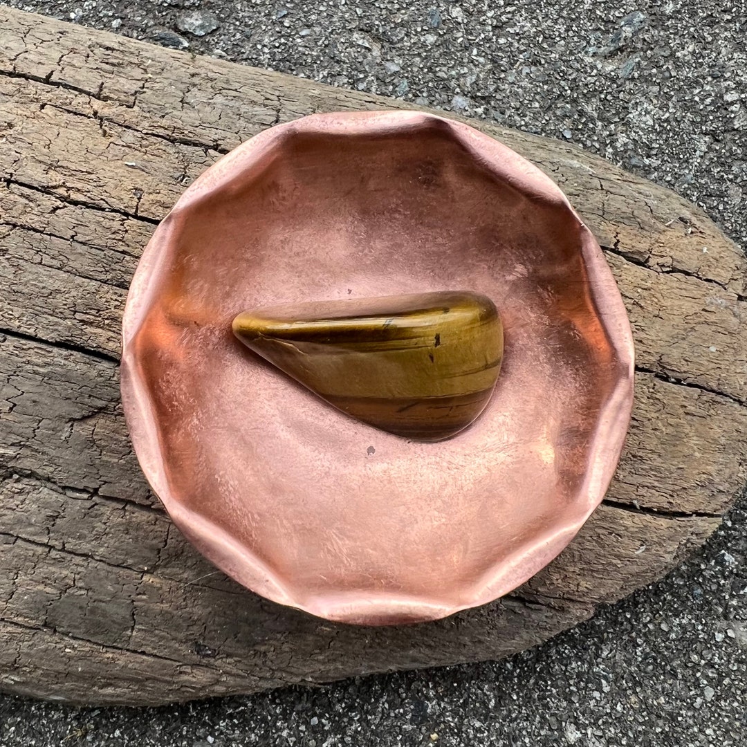 Small Copper Bowl With Tiger’s Eye Stone (pictured) - Etsy