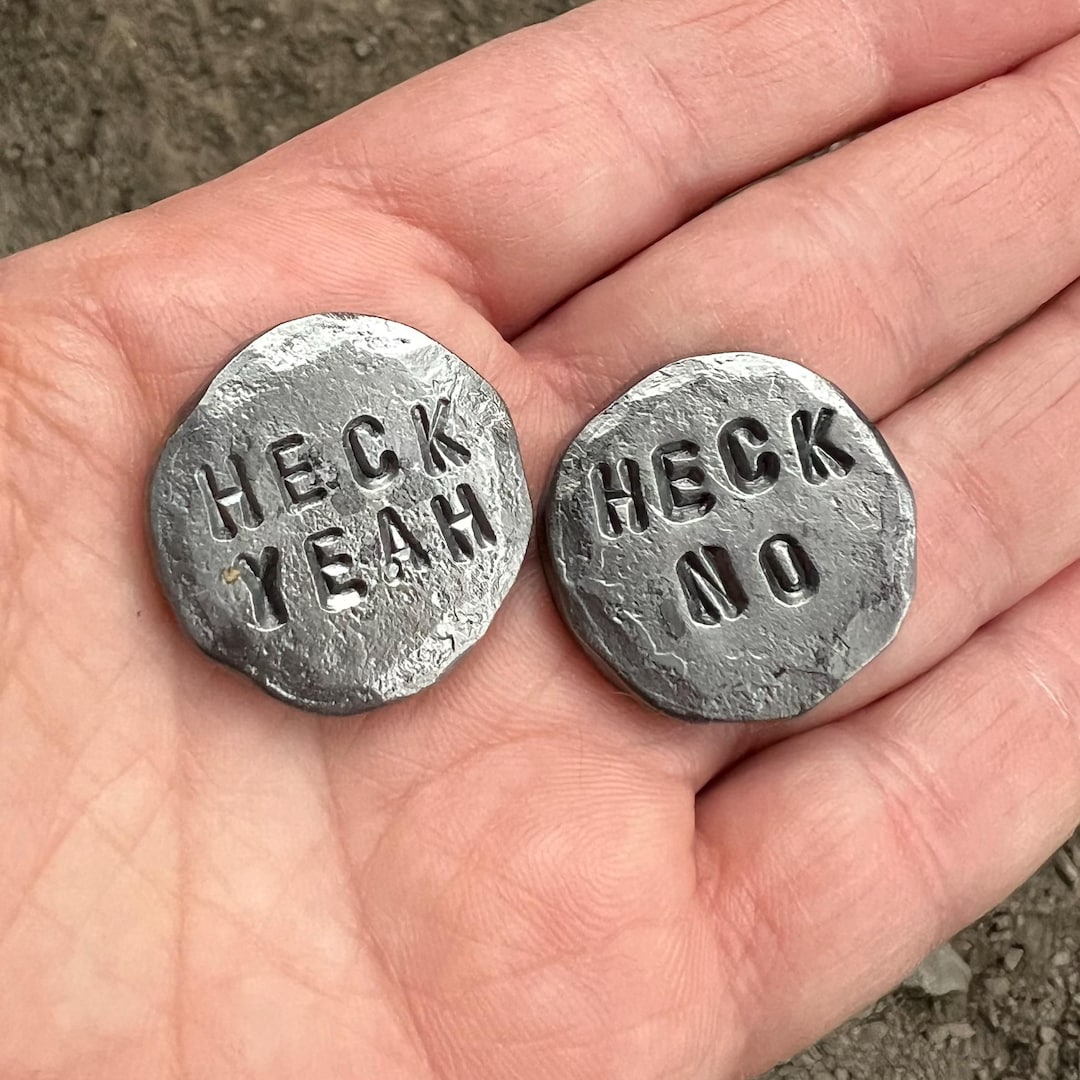 The Decisionator 3000 Flip Coin (1 Single Coin) Heck Yeah on Front ...