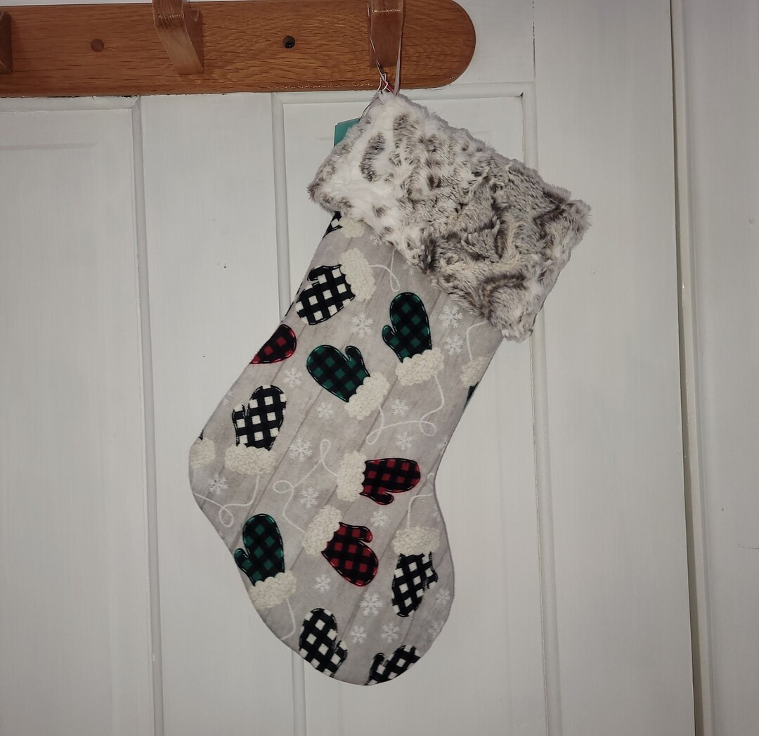 MEDIUM Handmade Country Rustic Mittens Gloves Winter Christmas Stocking ...