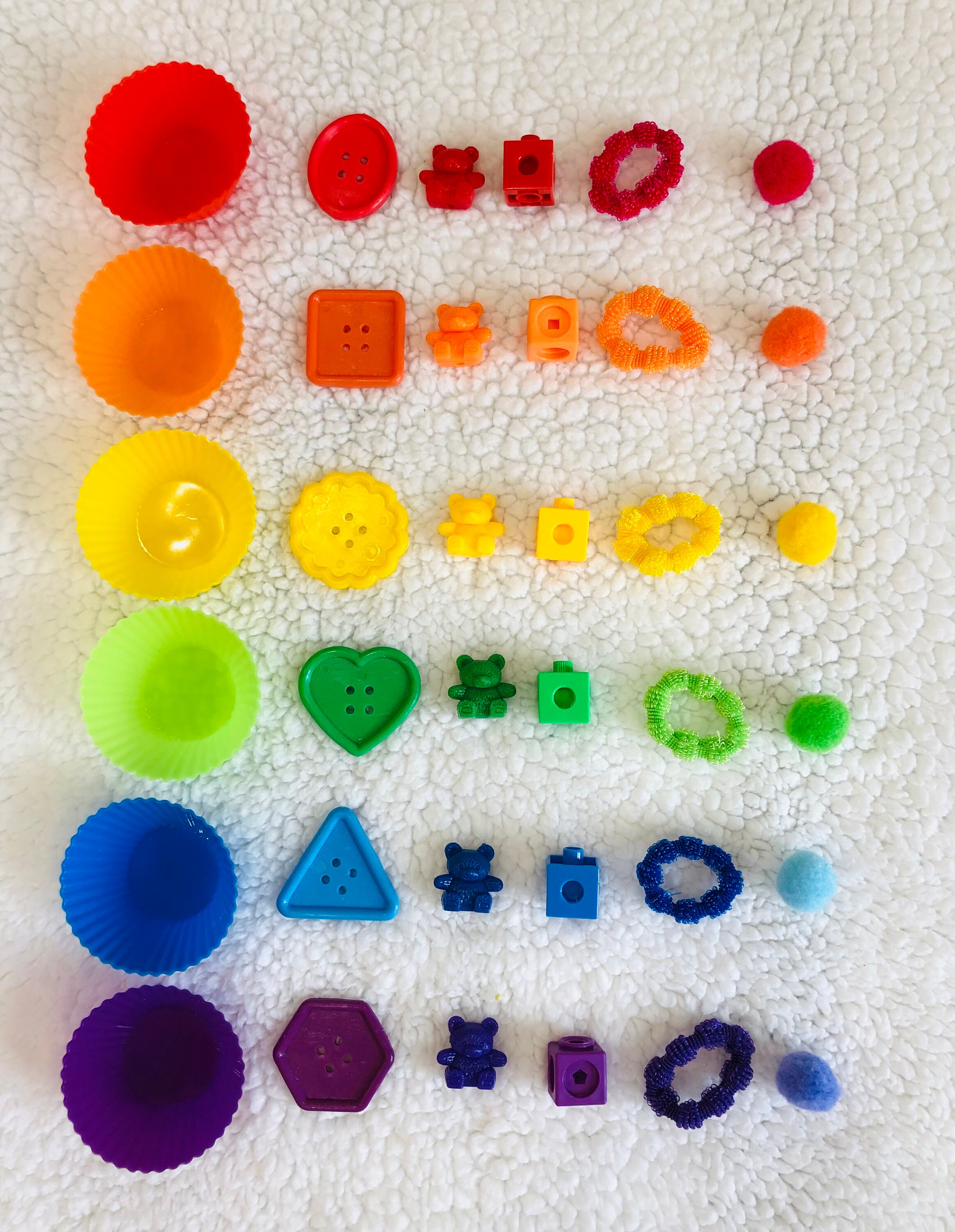 Rainbow Color Sorting Activity Sensory Play Color - Etsy