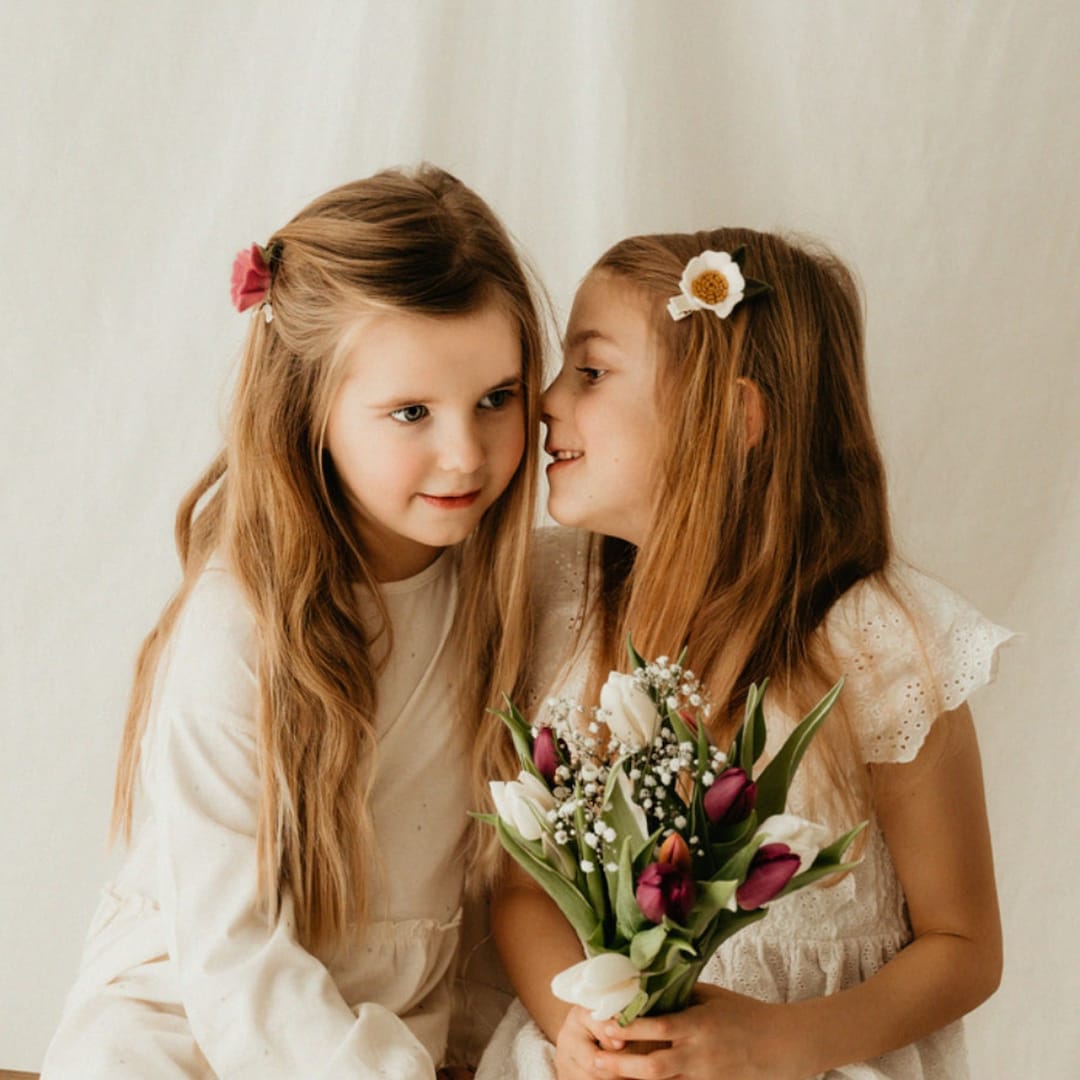 Hair Clip Flower Felt | Flower Child Hair Accessories | White - Etsy