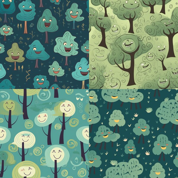 Happy Trees - Etsy