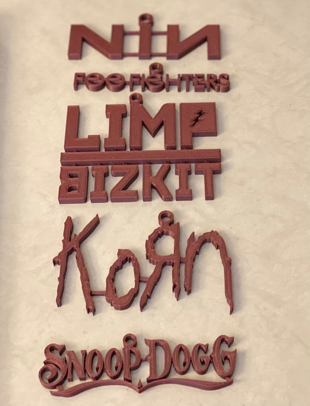 5 Pack 3D Printed Band Ornaments Music Rock Bands Rock - Etsy