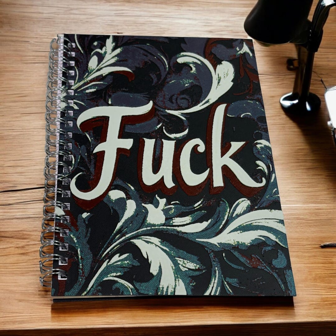 Edgy 3D Printed F Word Journal - Unique, Bold Notebook for Humor & Gag ...