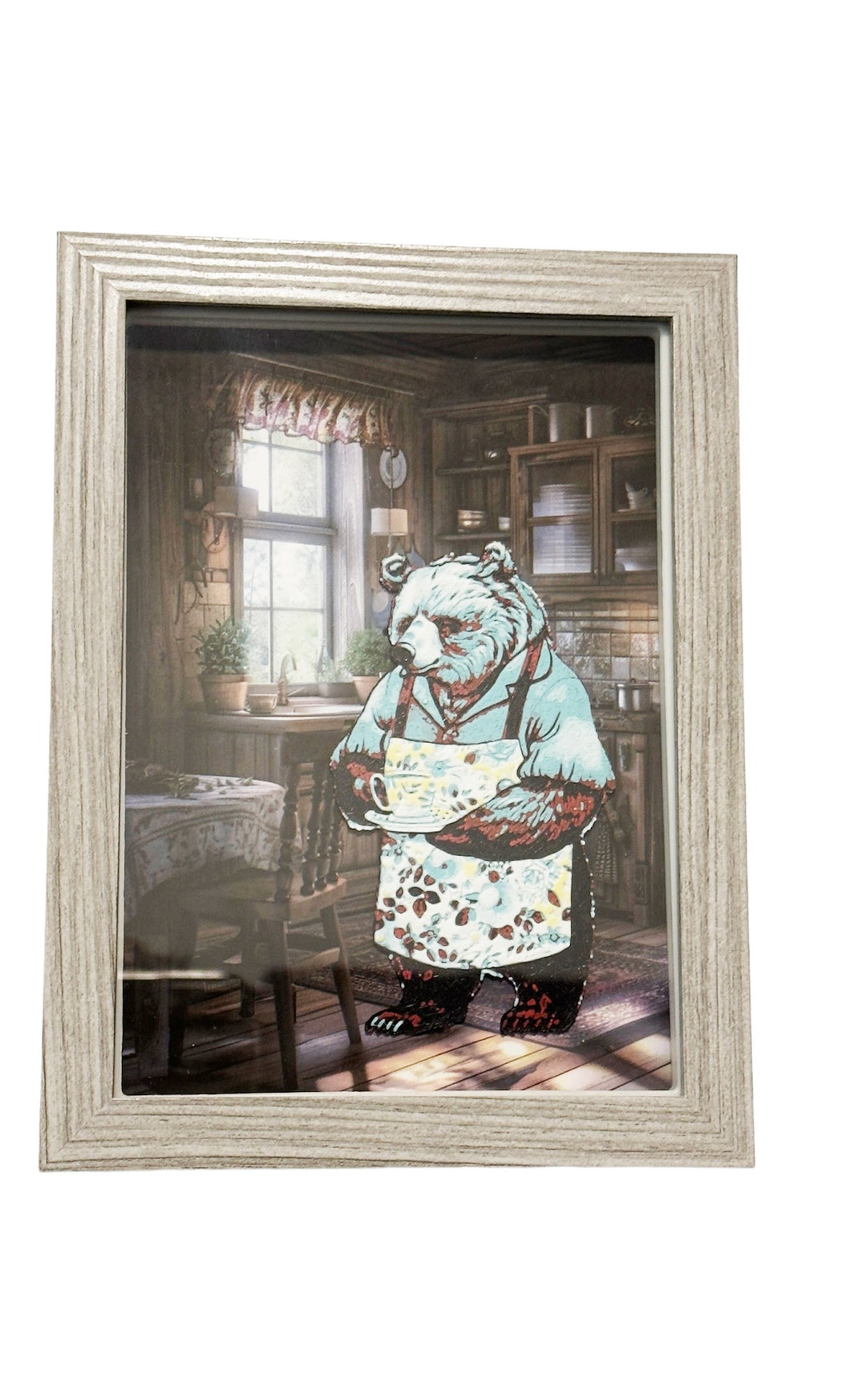 3D Printed Bear in Kitchen Wearing Apron Cute Bear Chef Decoration ...